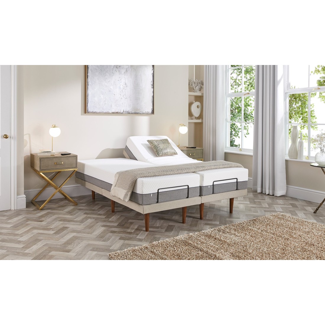 opera motion adjustable base bed – dual motor head and foot adjustable bed